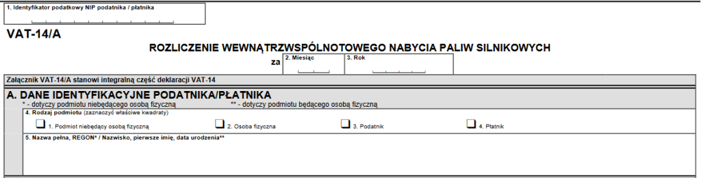 VAT-14 i VAT-14A - wzory formularzy w przypadku wewnątrzwspólnotowego ...