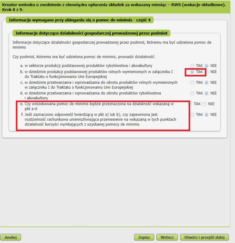Wakacje od ZUS - jak wypełnić wniosek RWS o wakacje od ZUS? | ifirma.pl