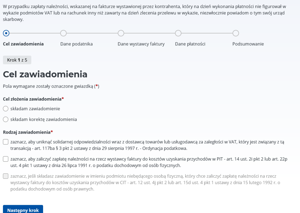Zawiadomienie ZAW-NR - jak wypełnić? Instrukcja krok po kroku | ifirma.pl
