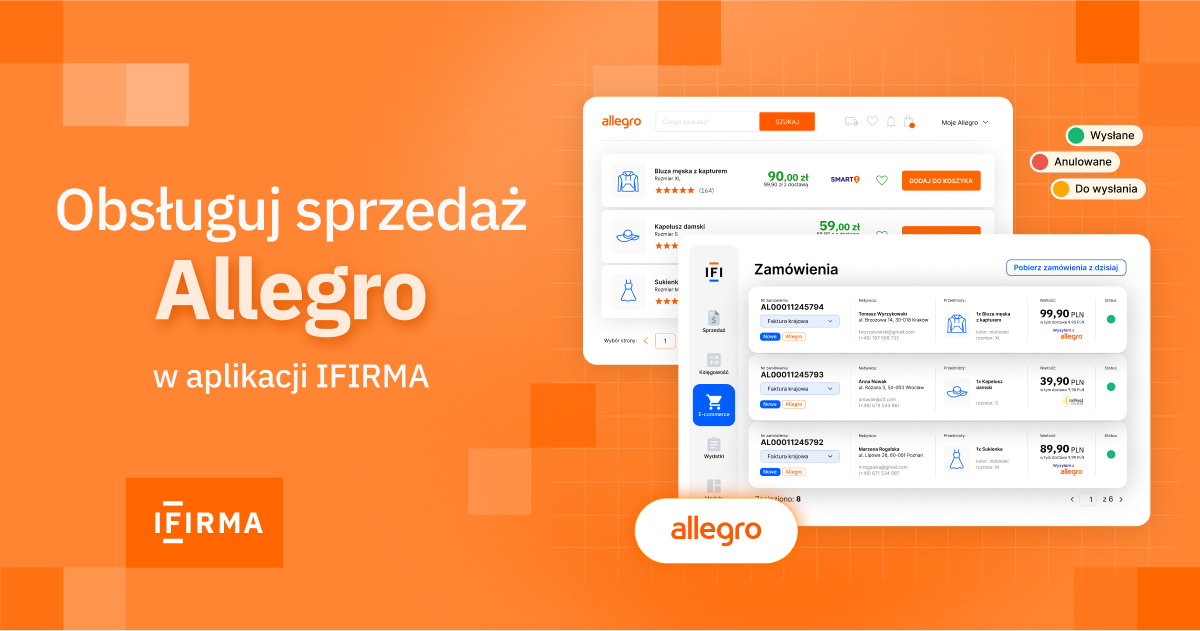 Integracja Allegro z IFIRMA - sprawdź jakie daje możliwości | ifirma.pl
