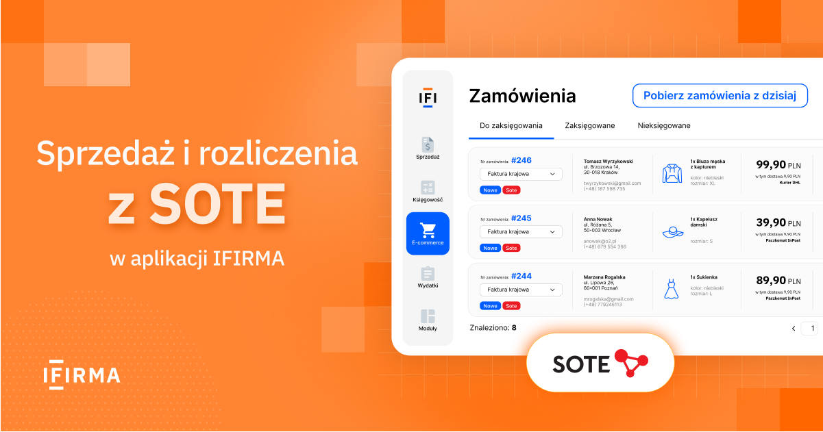 Integracja SOTE z IFIRMA - praktyczne funkcje dla Twojego sklepu ...